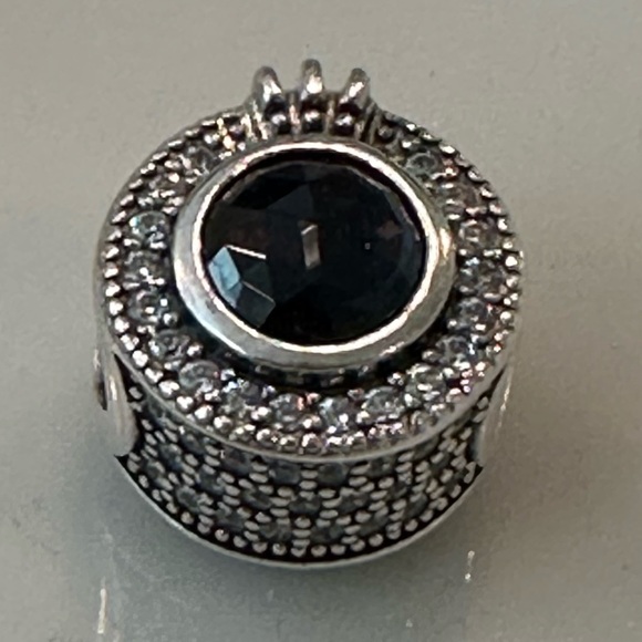 Pandora | Jewelry | Authentic Retired Pandora Blue Crystal Sparkling O ...